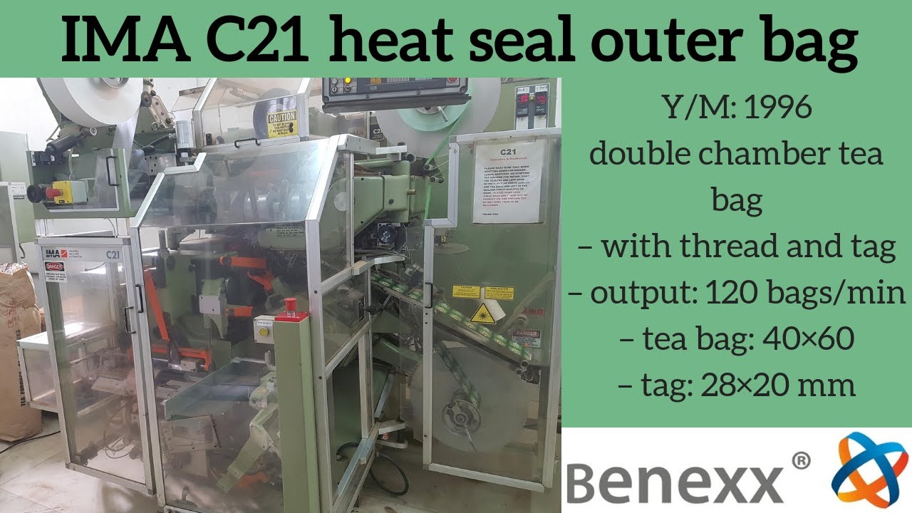 IMA C21 heat seal foil envelope double chamber tea bag machine фасовка ...
