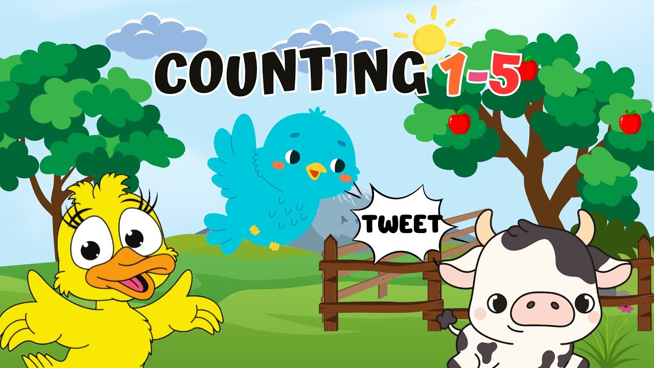 Counting Animal Sounds Song for Kids | Learn Numbers 1-5 with Fun ...