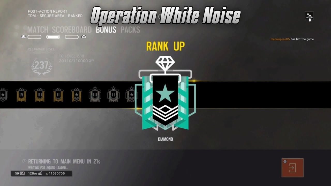 Diamond Rank - Operation White Noise | Rainbow Six Siege - YouTube