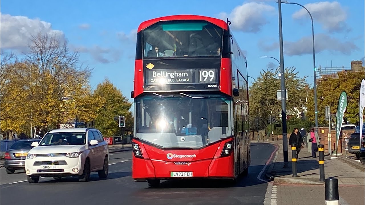 *BRAND NEW* Stagecoach London Route 199 Journey | Wright Electroliner ...