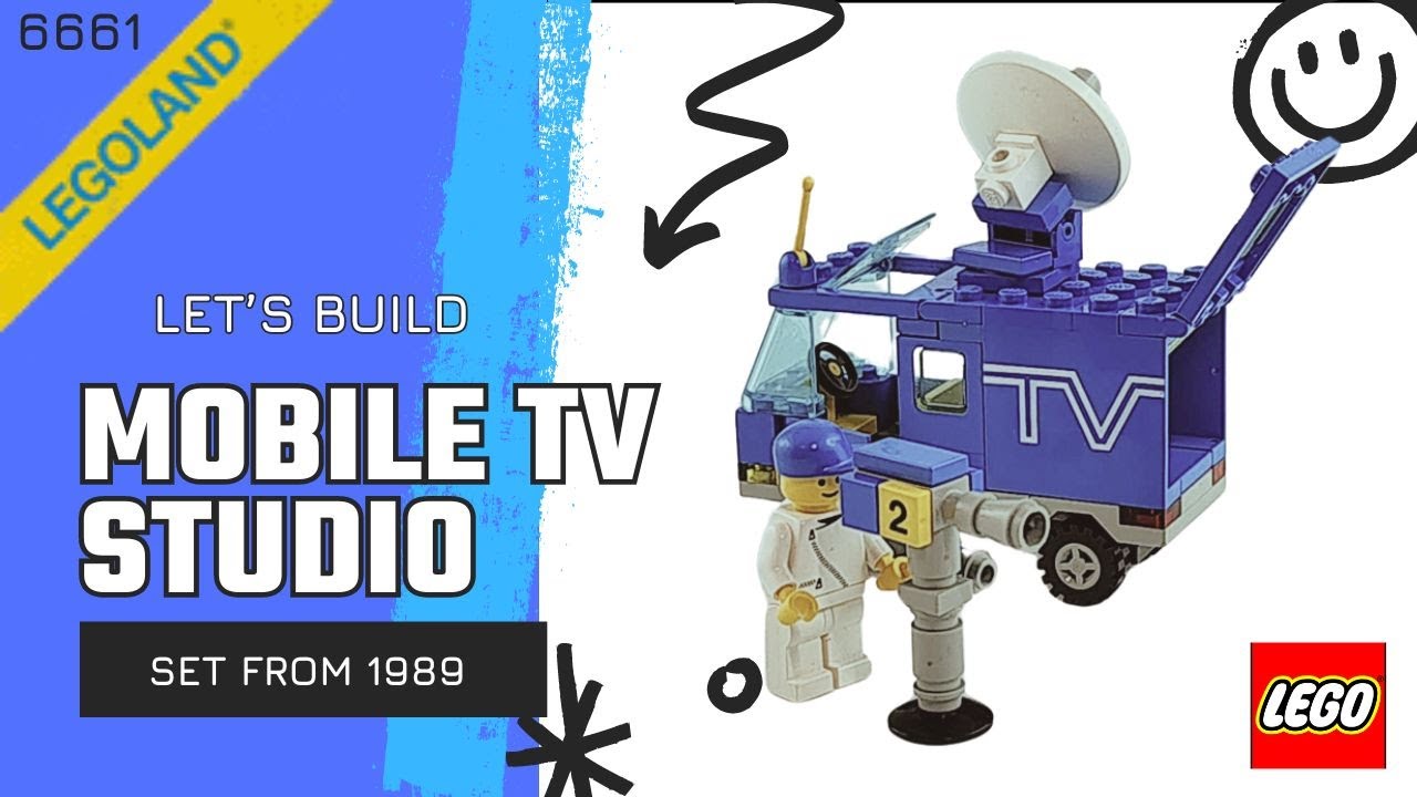 📺 LEGO 6661 TV Van (1989) - ASMR Speed Build | Vintage Media Set (EN/PL ...
