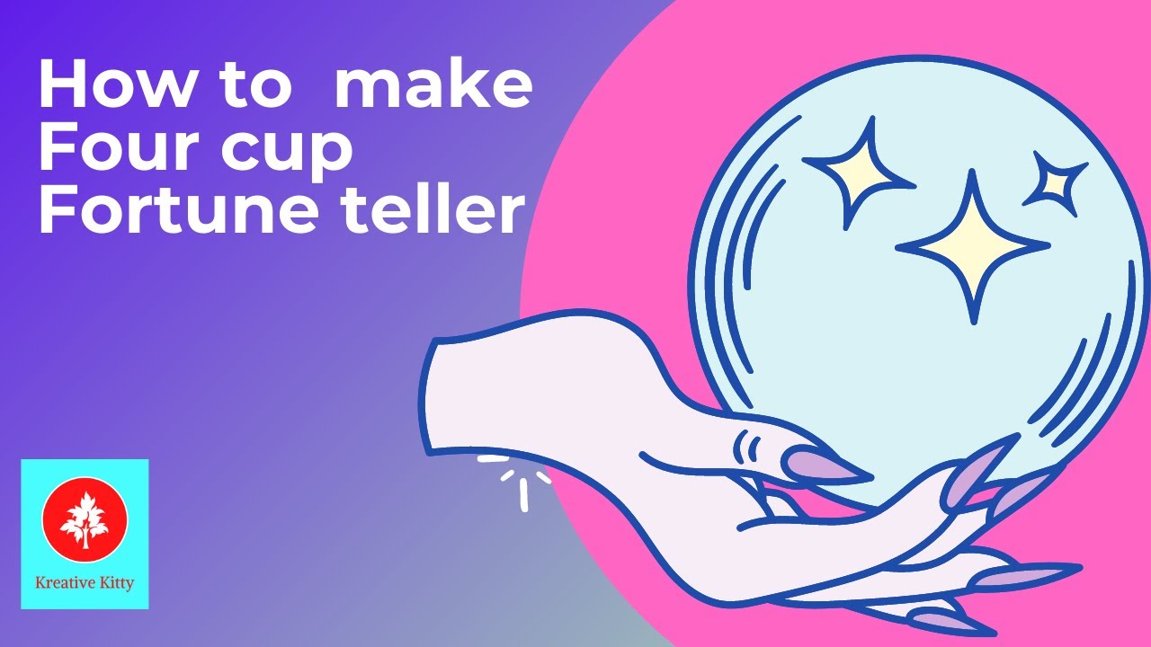 Four Cups Fortune teller | Orgami | How to make Four Cup | How to make ...