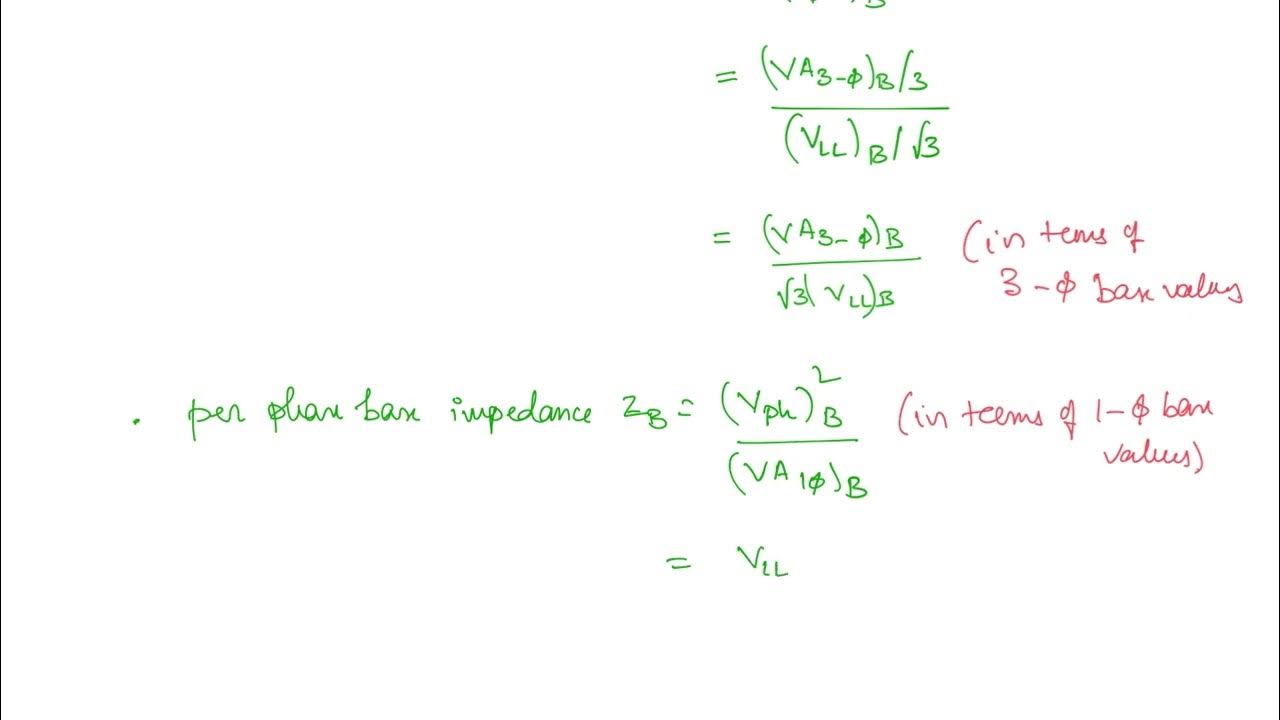 Lec 52 - Per Unit System (part 1/2) | Power Systems - YouTube
