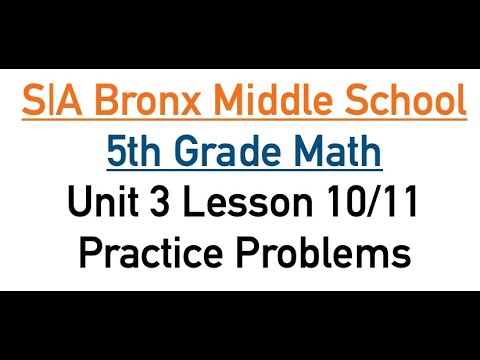 Unit 3 Lesson 10 and 11 Practice Problems - YouTube
