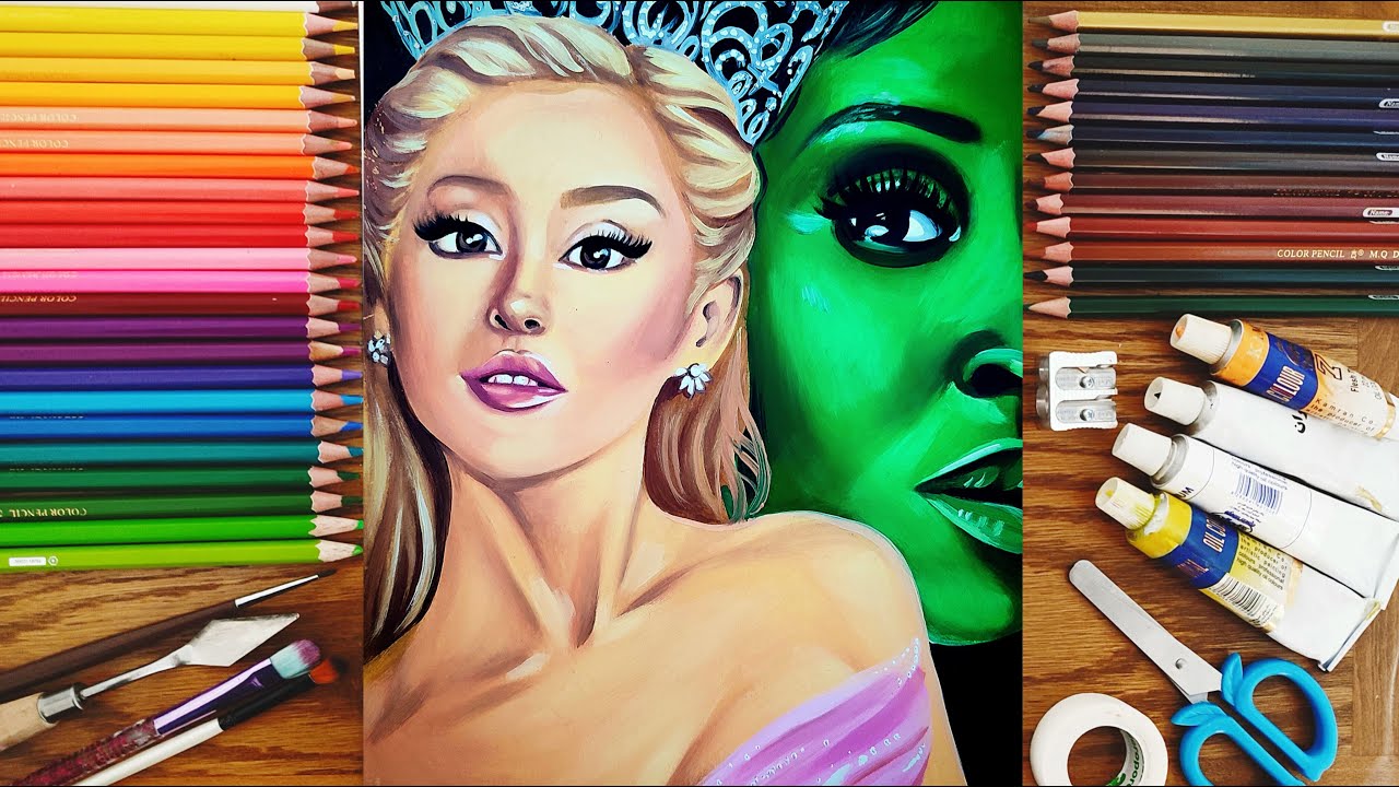 Drawing Ariana & Cynthia the main characters of Wicked movie | Ariana ...