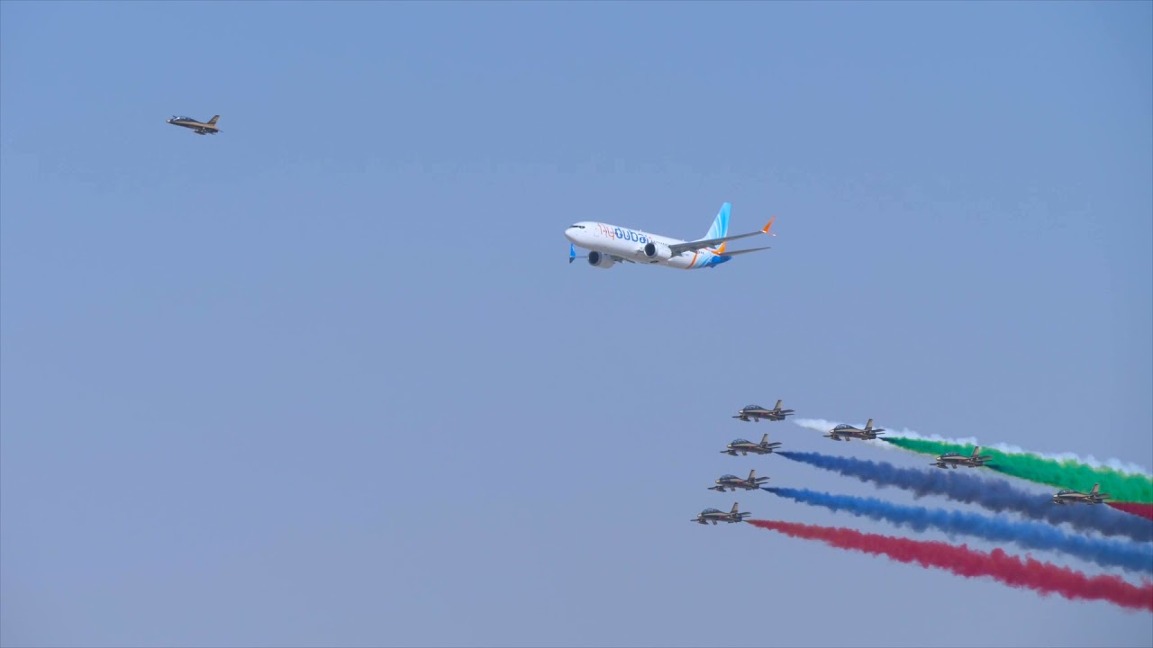 Aviation video: flydubai took part in a formation flight during the ...