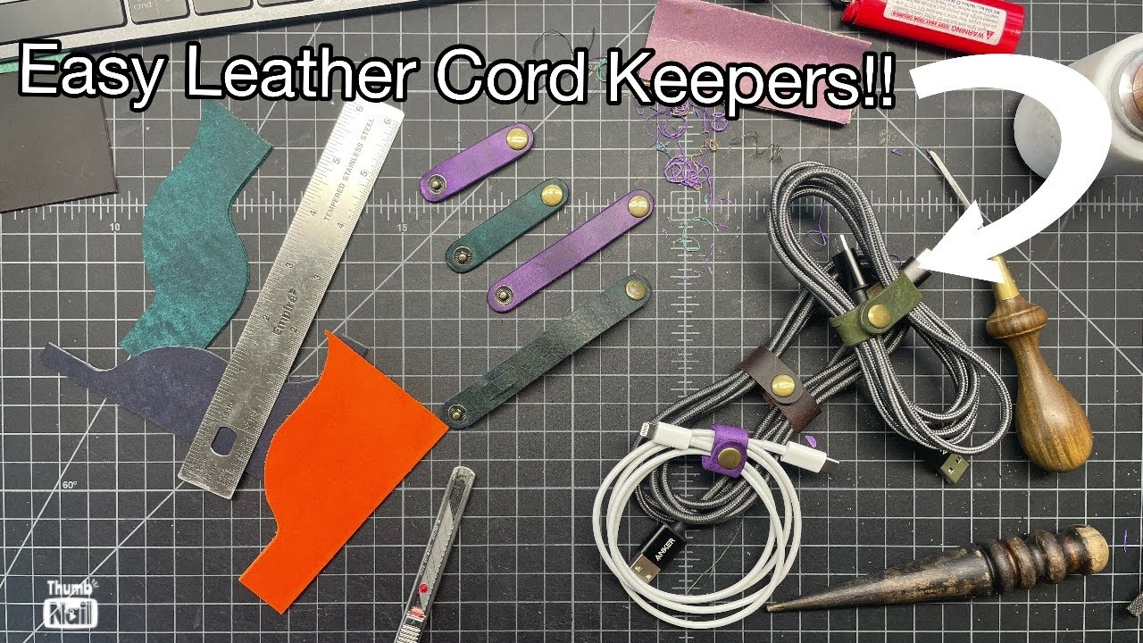 Leather Cord Keepers!! Quick/Easy Project!!! - YouTube