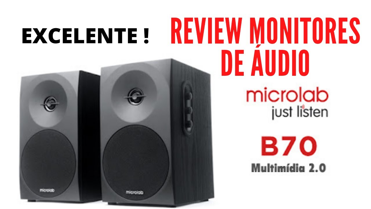 Monitores de áudio Microlab B70 (Review) - Melhor custo-benefício - YouTube