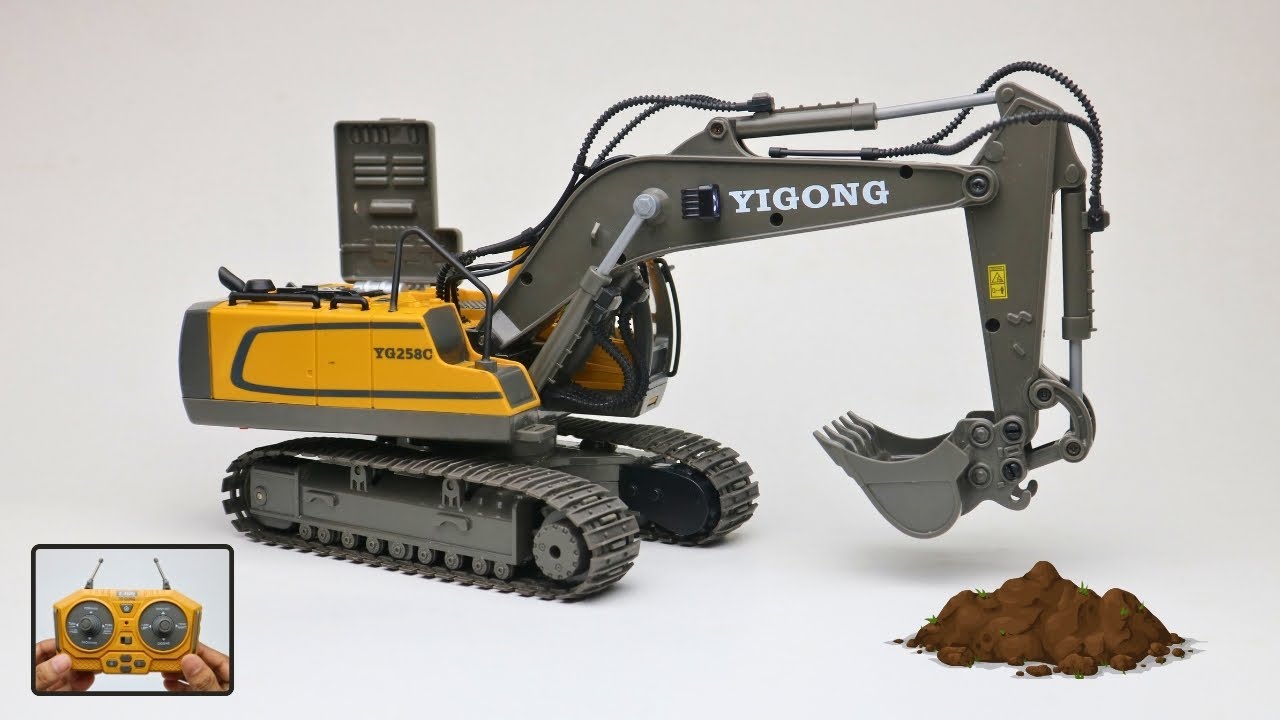RC REMOTE CONTROL EXCAVATOR YIGONG AGES6+ 11CH UNBOXING & TEST VIDEO ...