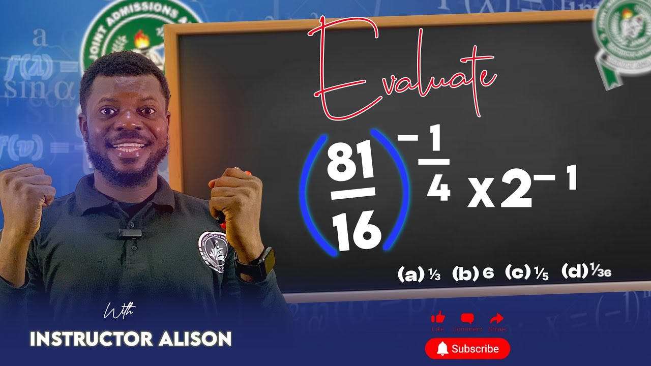 LEARN SHORTCUT TO JAMB QUESTION- INDICES - YouTube