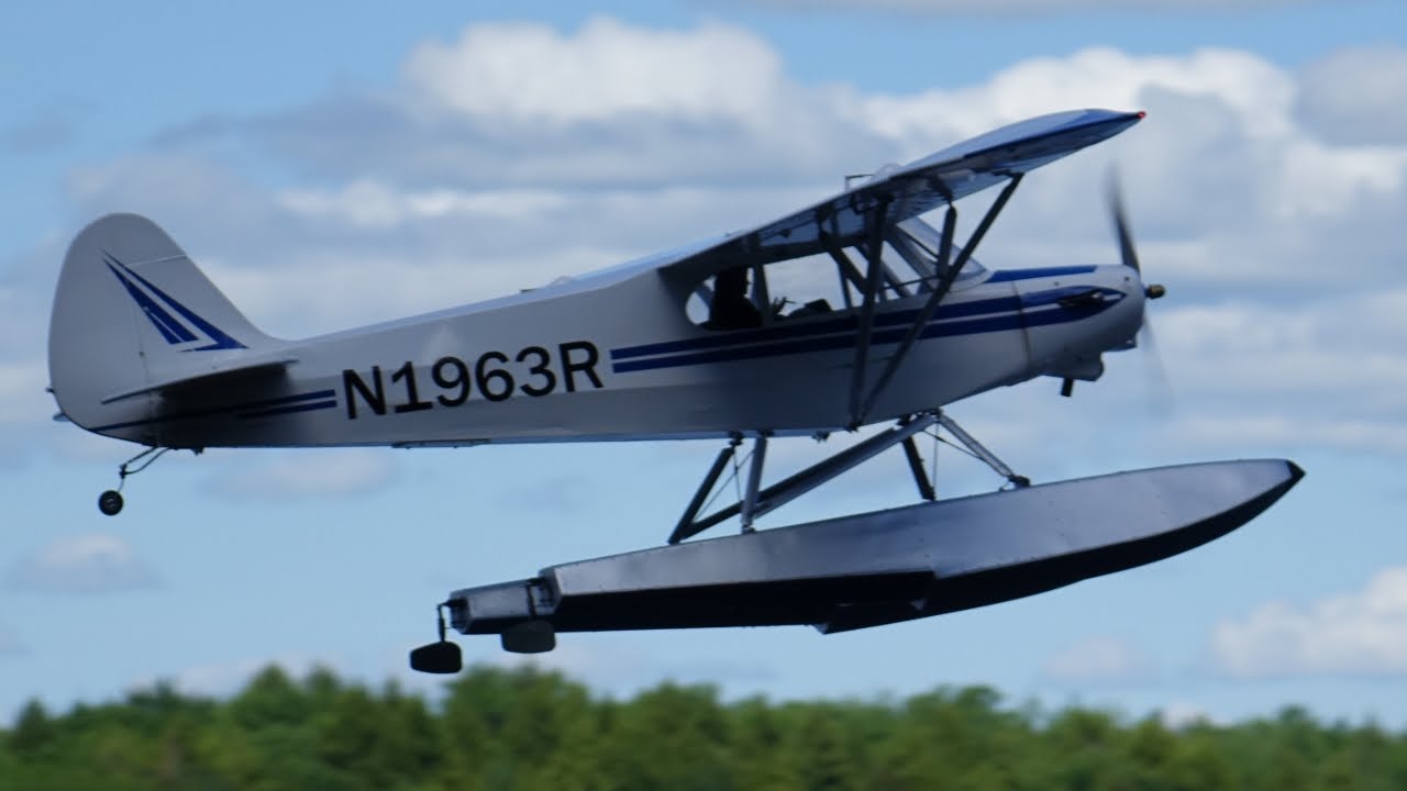 Larry's Hangar 9 Super Cub on Floats - YouTube