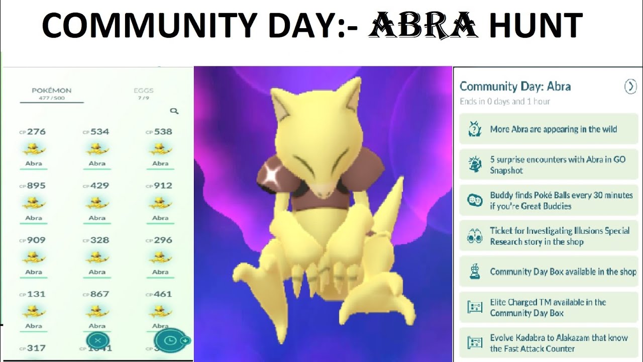 ABRA POKEMON GO HUNT TODAY; CAUGHT 60 ABRAS UNDER 1 HOUR - YouTube