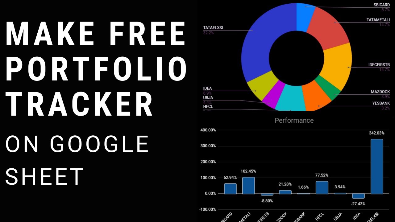 Free stock portfolio tracker on google sheet - YouTube