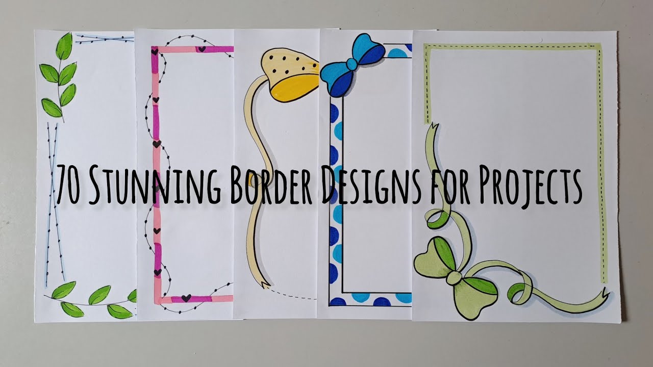 70 Stunning and Easy Border Designs for Projects|| Front Page Border ...