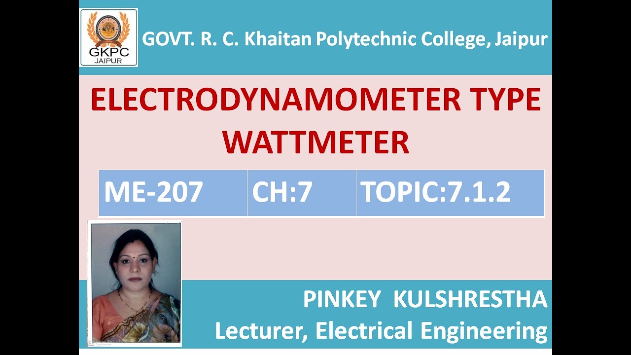 ELECTRODYNAMOMETER TYPE WATTMETER ME207 - YouTube