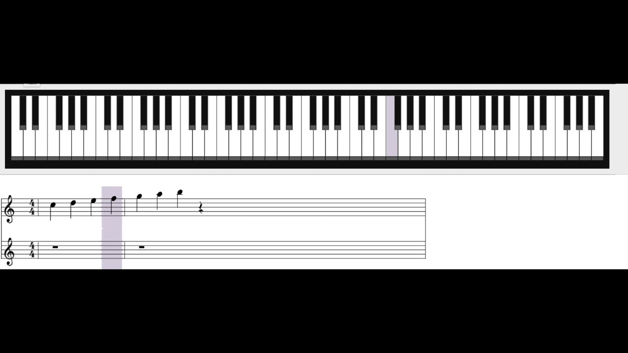 how to play C major with music sheet - YouTube