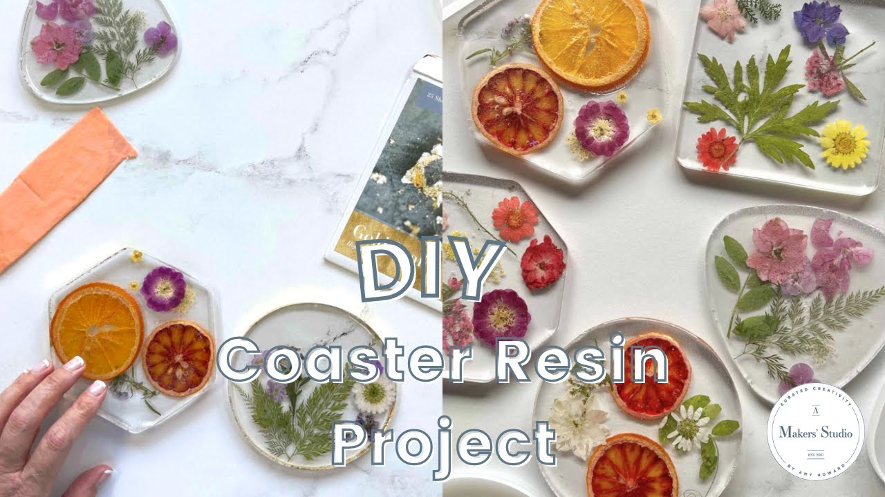 Fruits and Flowers Resin Coasters - YouTube