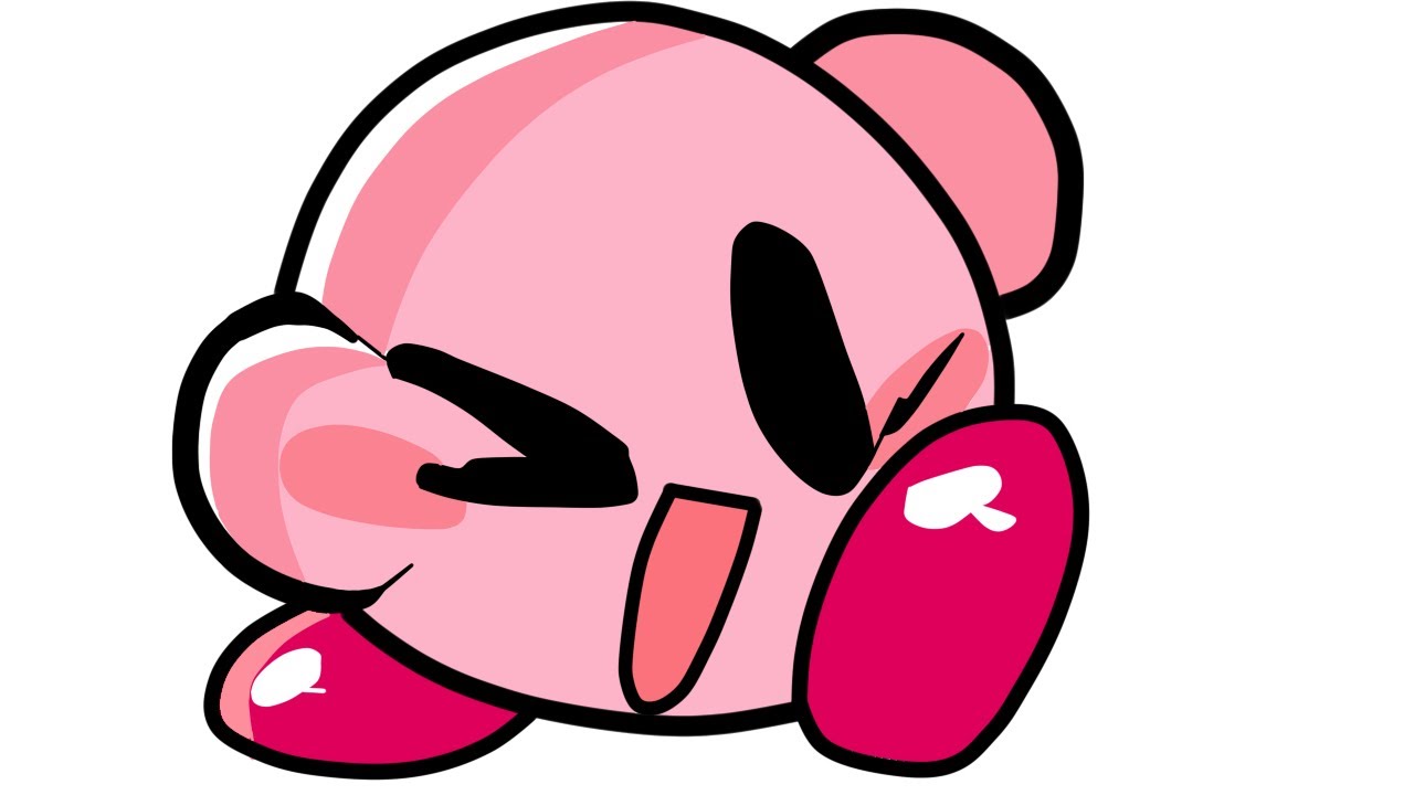 Como Desenhar Kirby fnf - YouTube