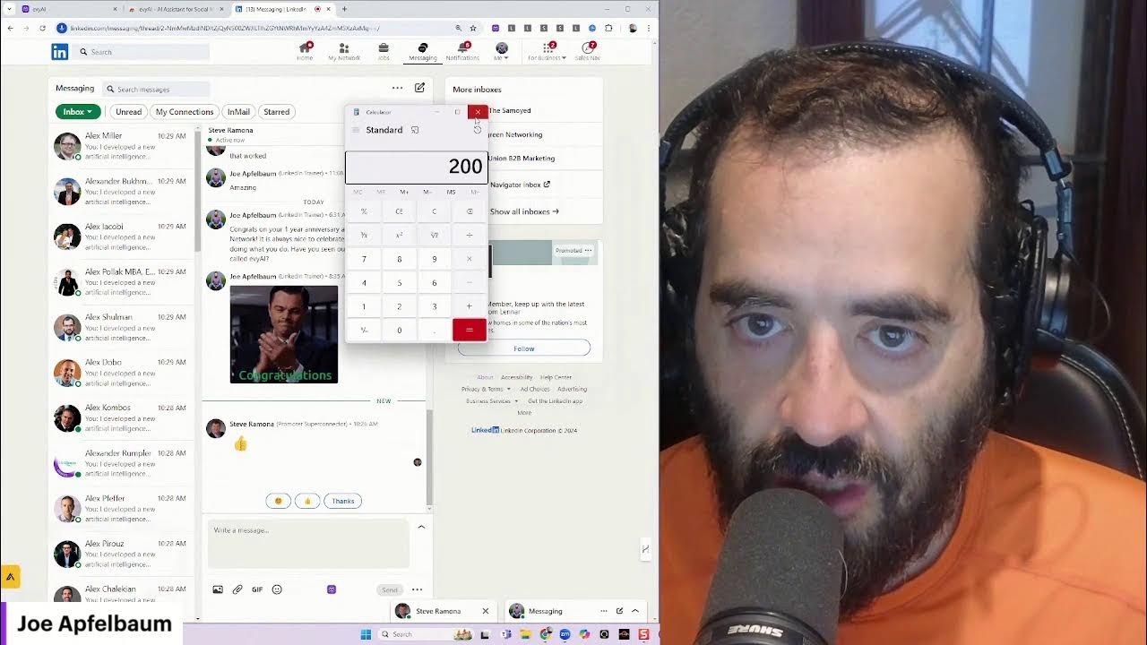 How to message 100 people on LinkedIn in a less than an hour - 151 LinkedIn Live 2024 with Joe ...