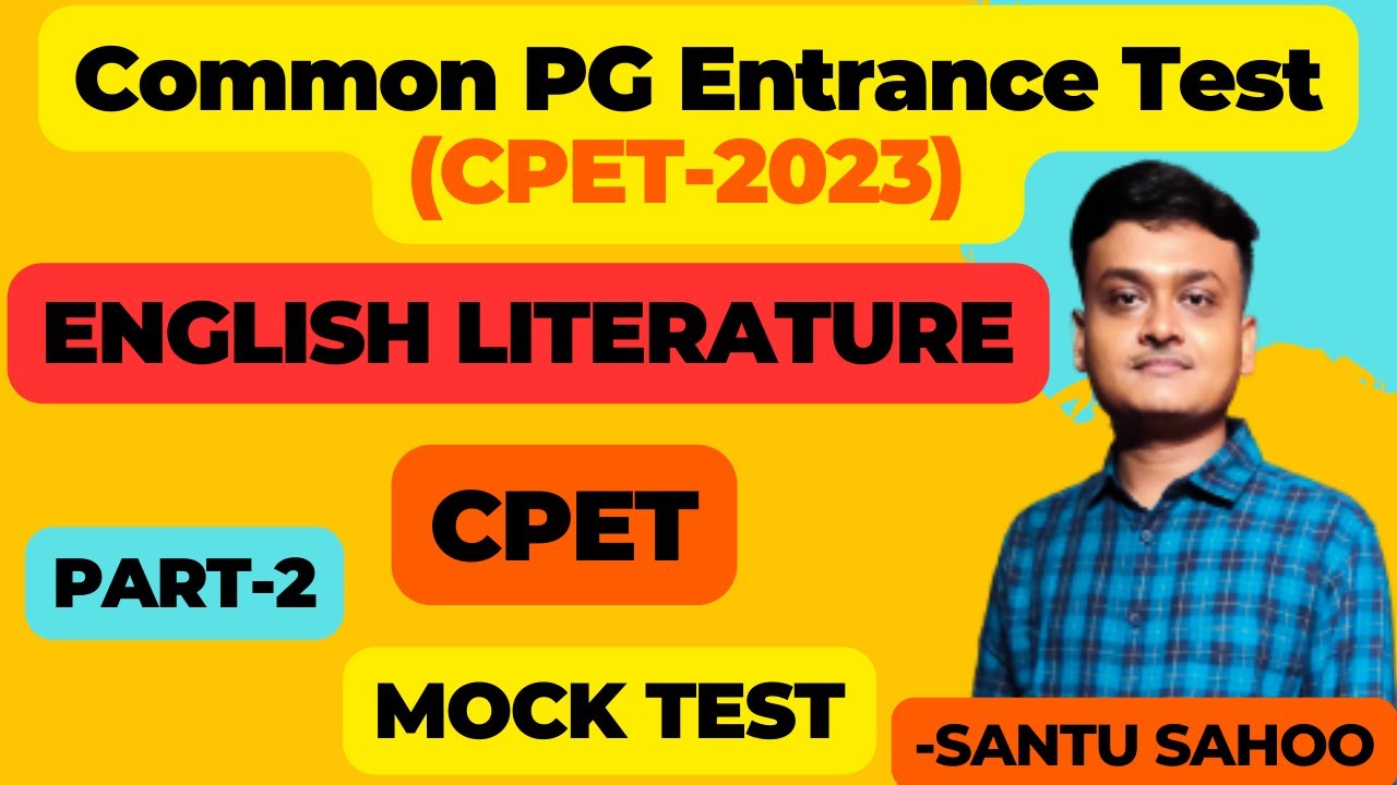 CPET-2023: English Literature Mock Test - Ace Your PG Entrance Exam II ...
