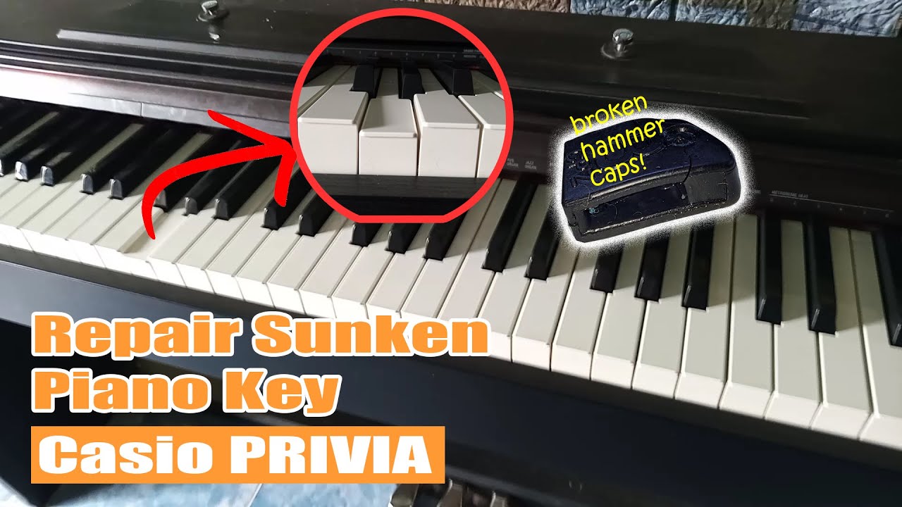Repair Sunken Piano Key Casio Privia - YouTube
