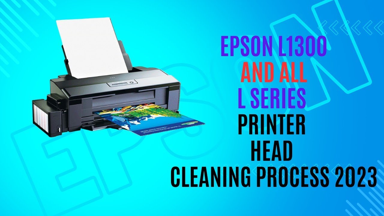 EPSON L1300 and all L series printer head cleaning process 2023 - YouTube