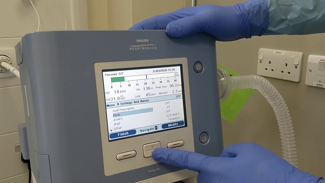 Covid - programming NIV machine - YouTube