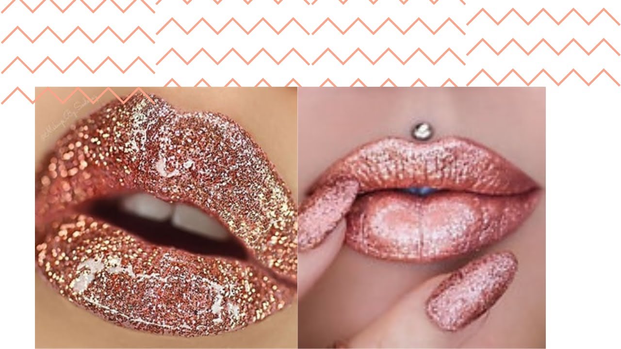 Pink Rose Glitter Lips | Beauty Hacks - YouTube