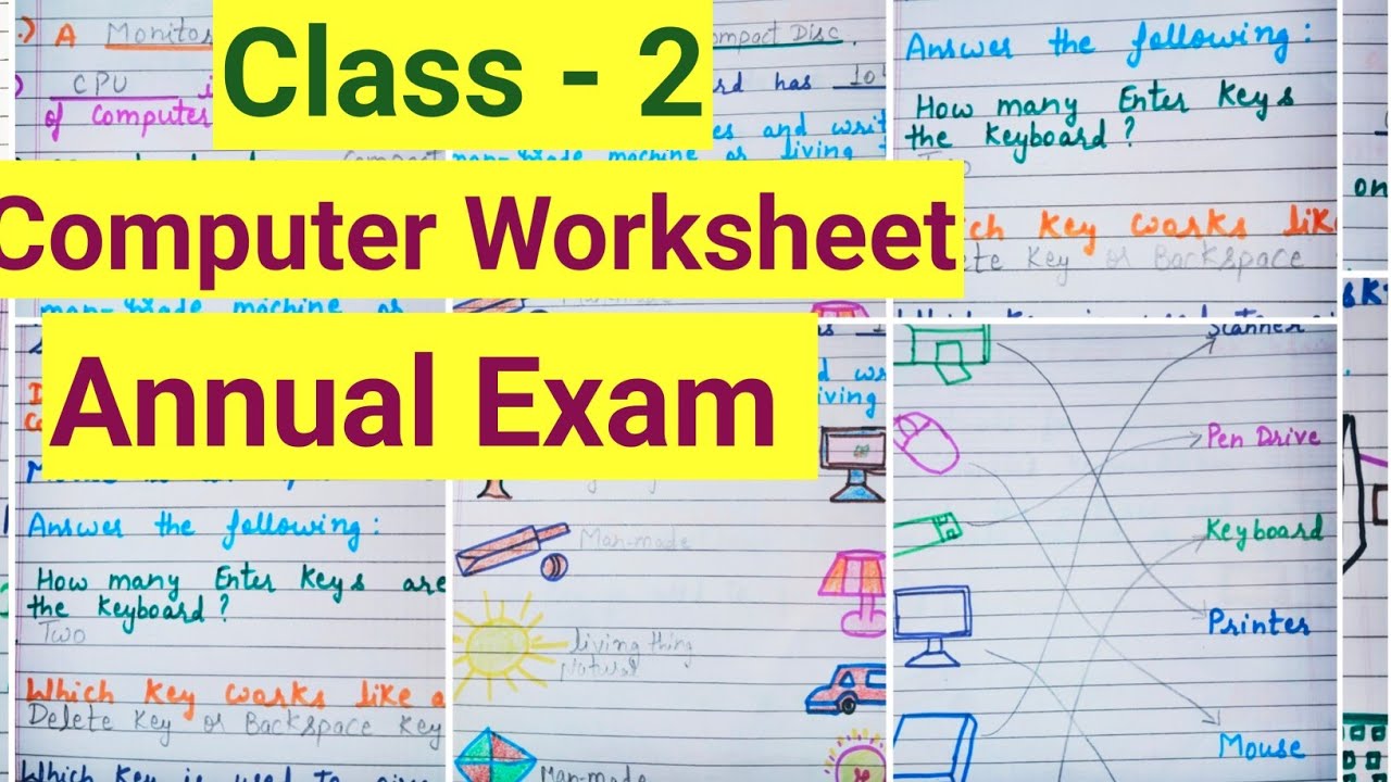 Class 2 Computer annual exam Question Paper 2024-25 | Class 2 Exam ...