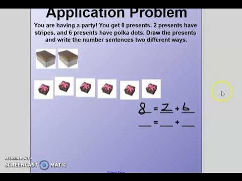 Kindergarten EngageNY Math - Module 4 Lesson 15 Represent decomposition ...