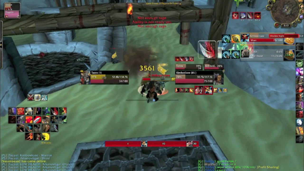 Prot Warrior Prot Pally DOMINATING Cataclysm 2v2 Arena 85 PvP, Tazzo ...