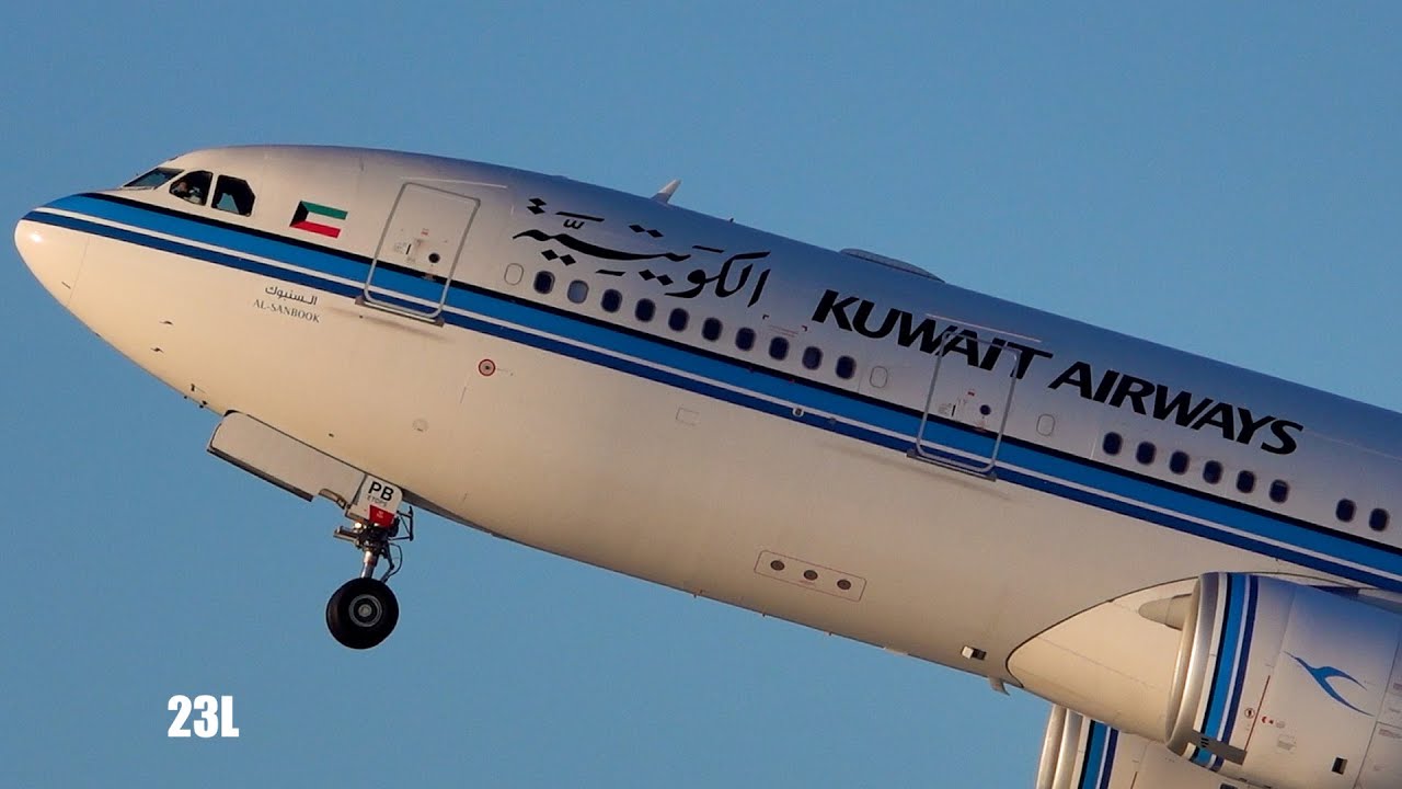 Superb Takeoff Kuwait Airways Airbus A330-243 9K-APB KU114 Manchester ...