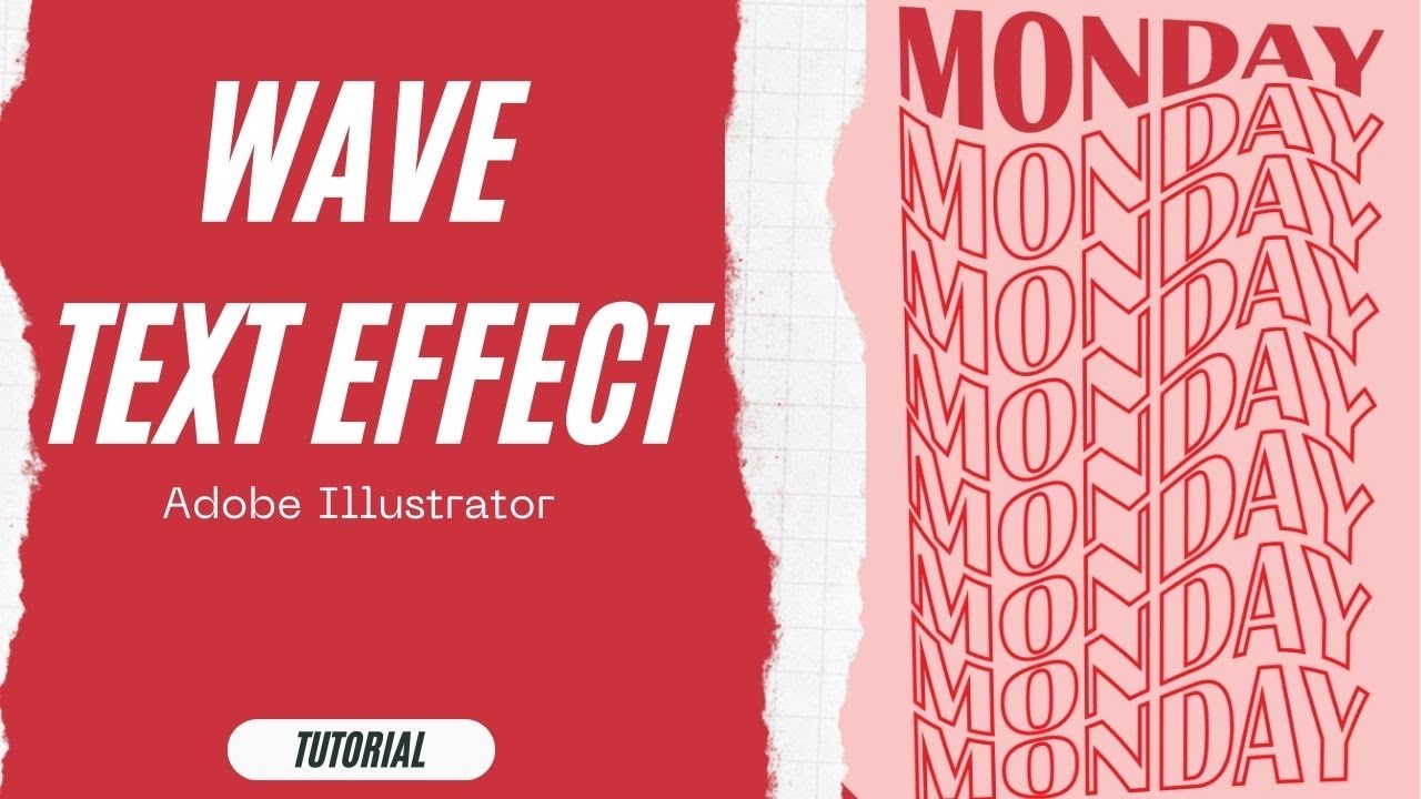 How to make Wave Text Effect in Adobe Illustrator? #TextEffects # ...