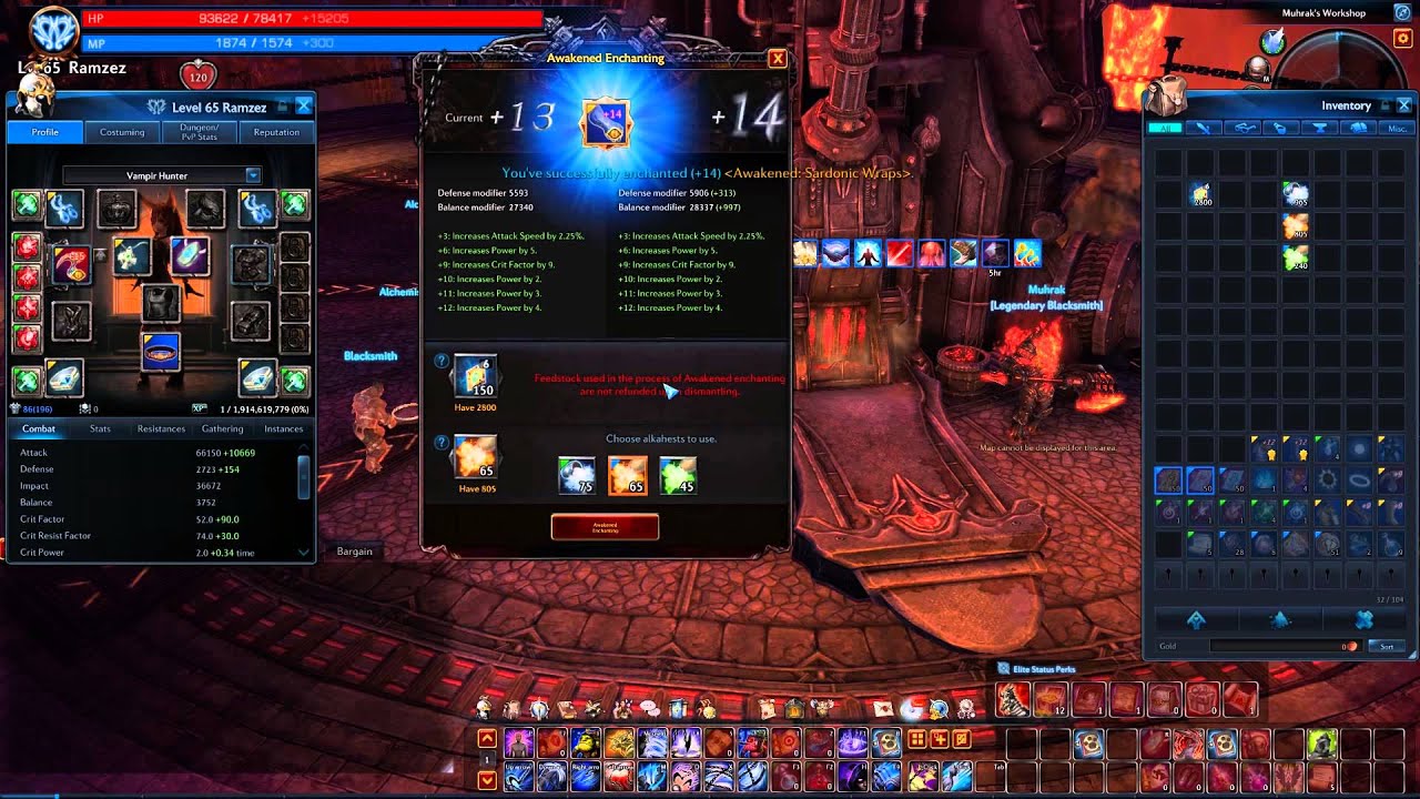 Tera Awakening and Enchanting Weapons and Armor to +15 - YouTube