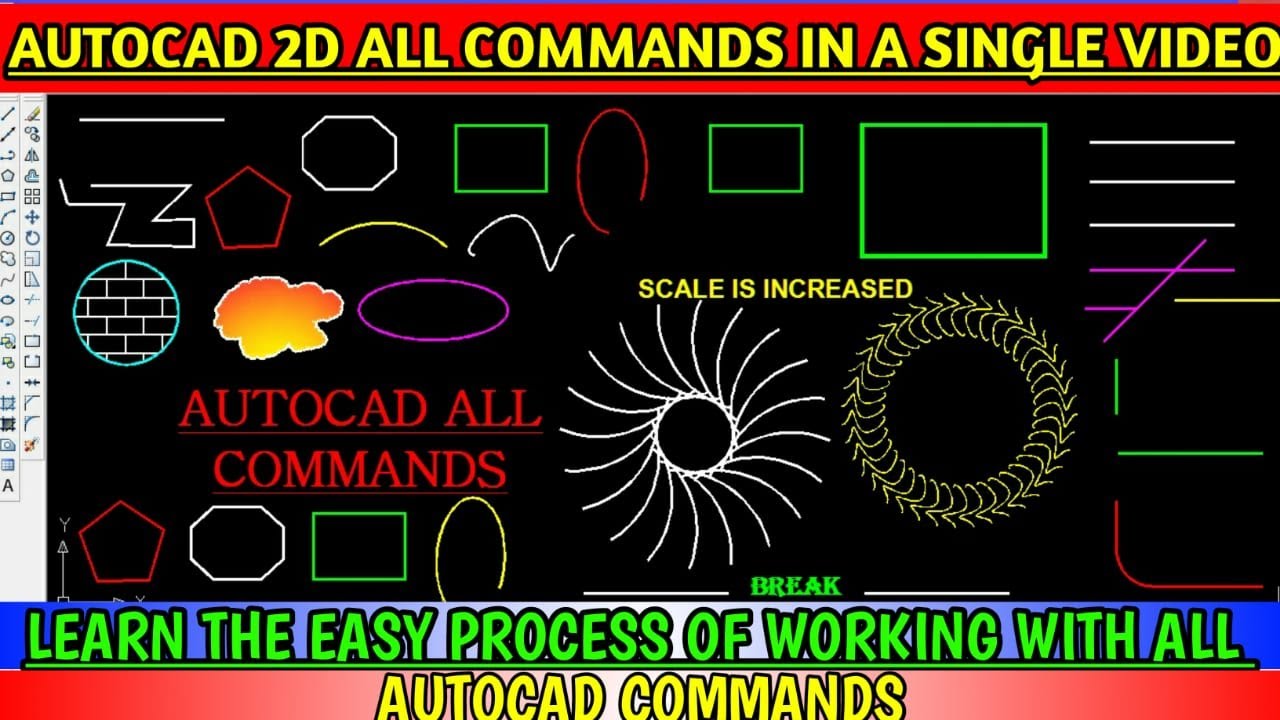 Autocad 2D Complete Tutorial Only Within 45 Minutes l Autocad 2D All ...
