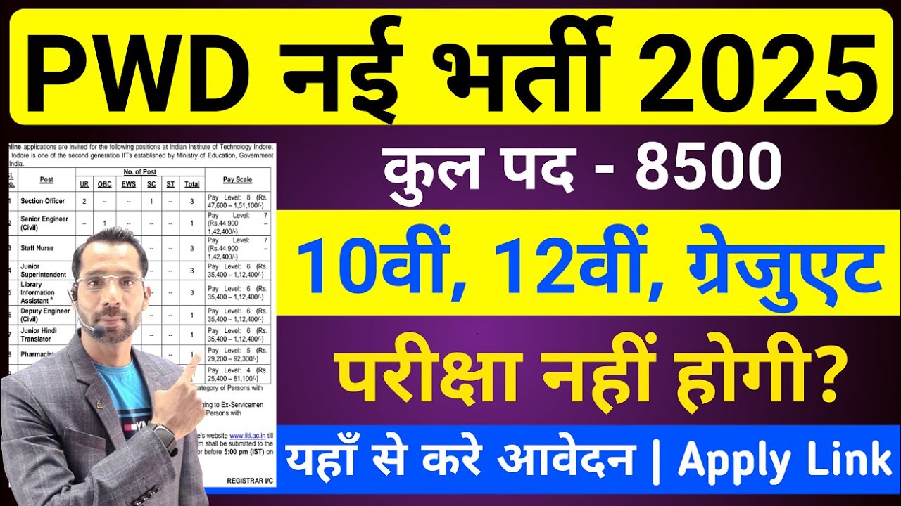 pwd recruitment 2025, PWD Vacancy 2025 | Latest Government Jobs 2025 ...