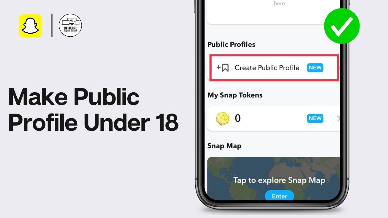How To Make Public Profile on Snapchat Under 18? (2024 Guide) - YouTube