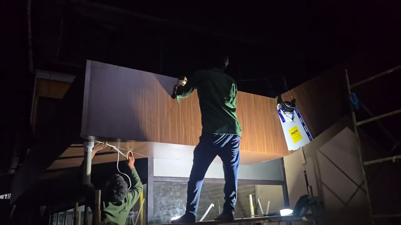 Clinic ACP sheet work and partition 2×2 celing - YouTube