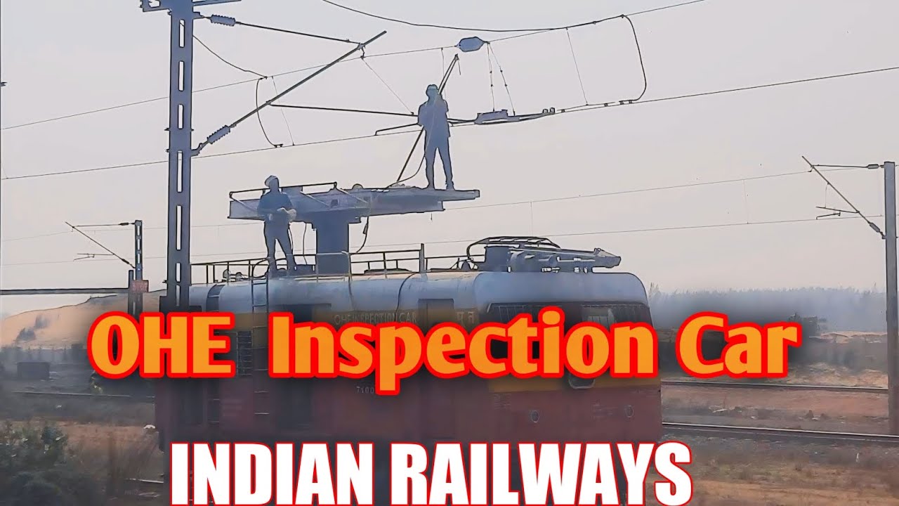 OHE Inspection car Indian Railways #Diesel with Electric Locomotive 🚂 # ...