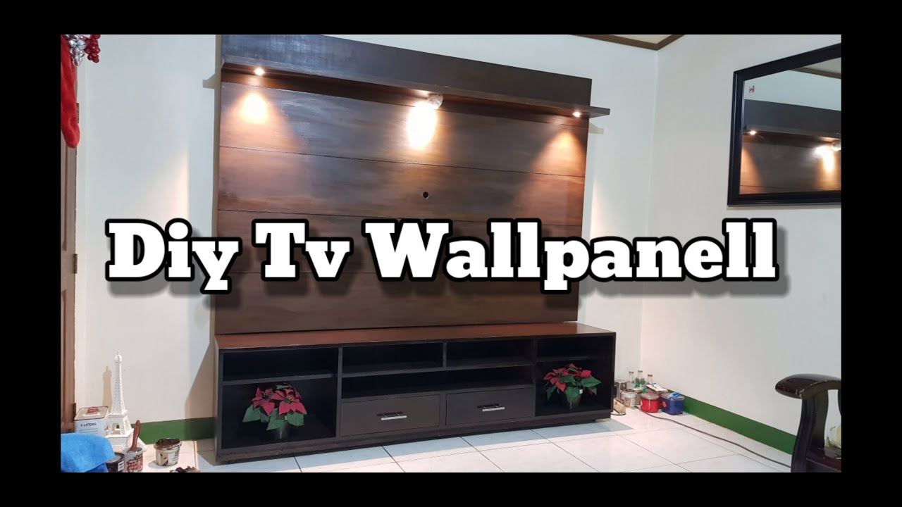 DIY wallpanel for 65"TV - YouTube