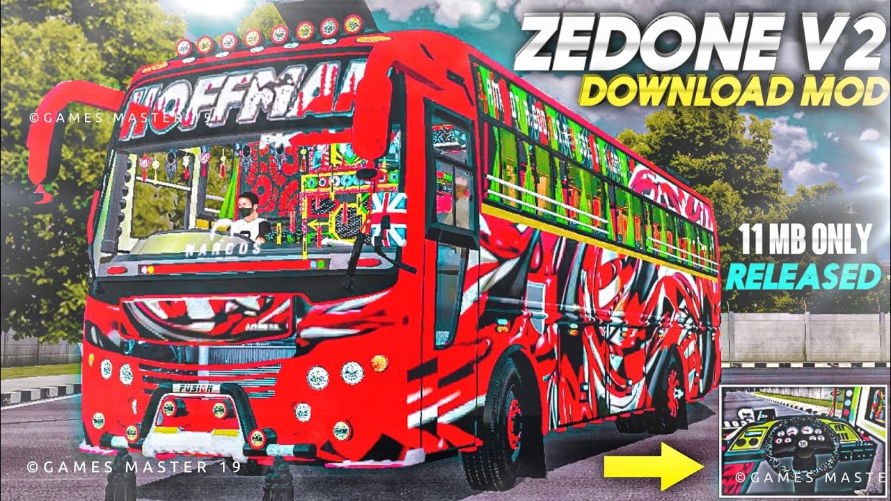 Bussid New Zedone Mod Released | Download Mod | FULL LED MODS | New Bus Mod For Bussid | # ...