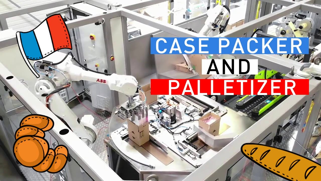 Case packer and palletizer - YouTube