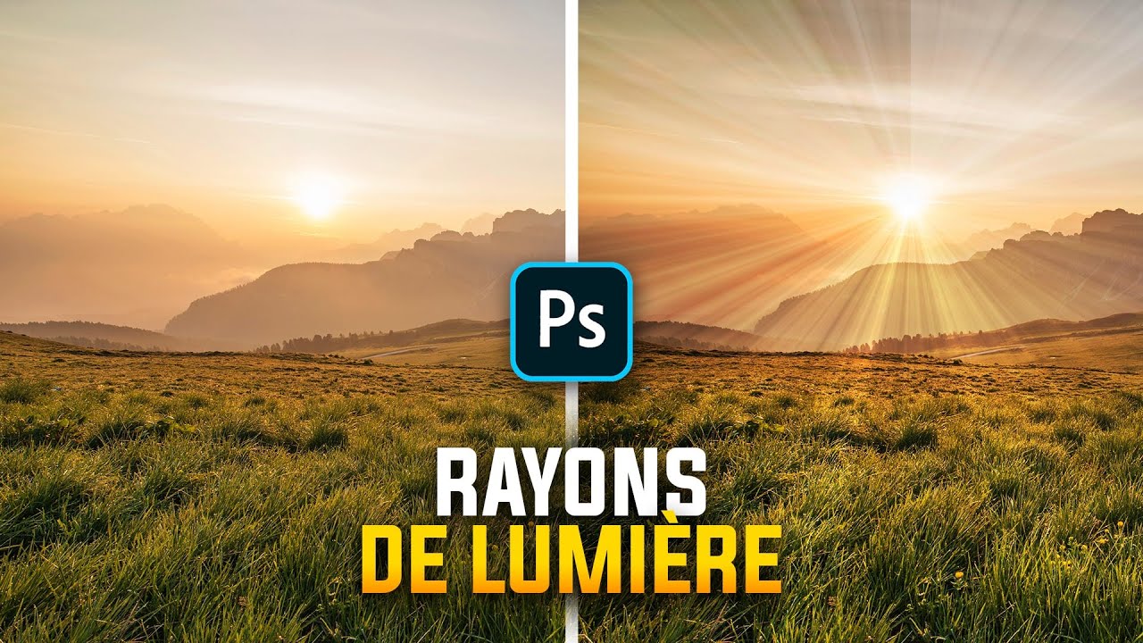 Comment créer des rayons de lumière sur Photoshop [ EP#2 ] - YouTube