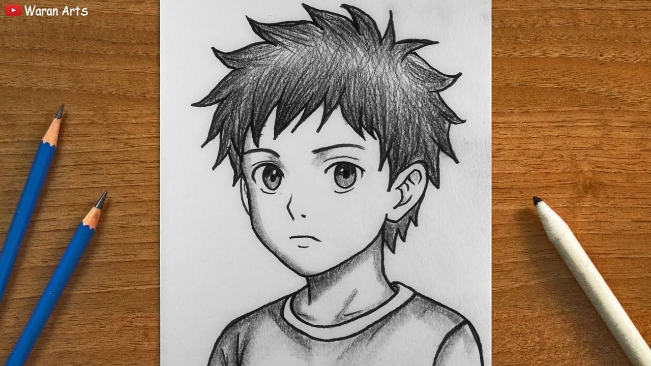 Easy Anime Drawing || How to Draw Anime Boy || Anime Drawing Tutorial ...