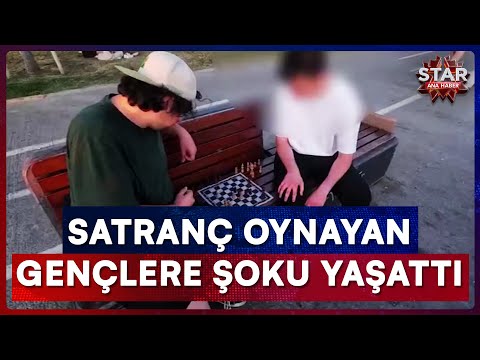 Sosyal Medyada Ses Getiren Görüntüler! Bankta Satranç Oynayan Çocukları Tehdit Etti | Star Ana Haber