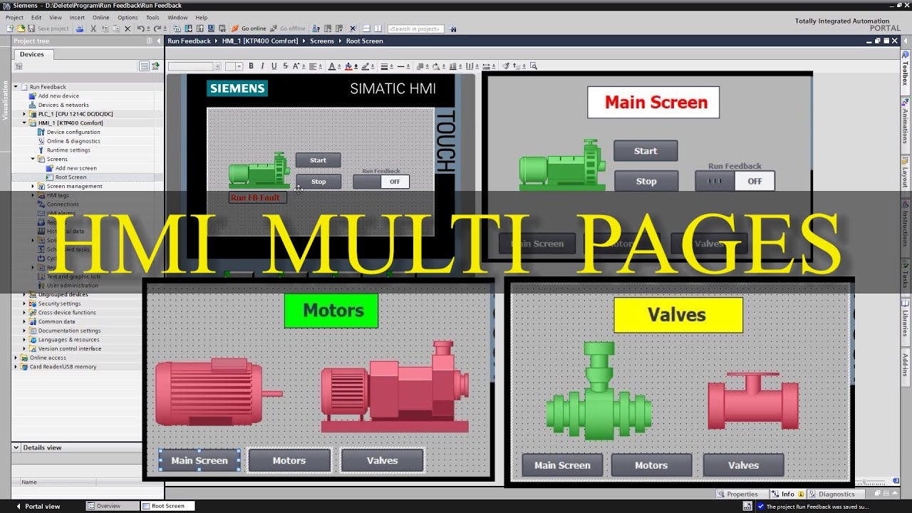 How to Add Multiple Screens in HMI / SCADA | Screen Navigation ...