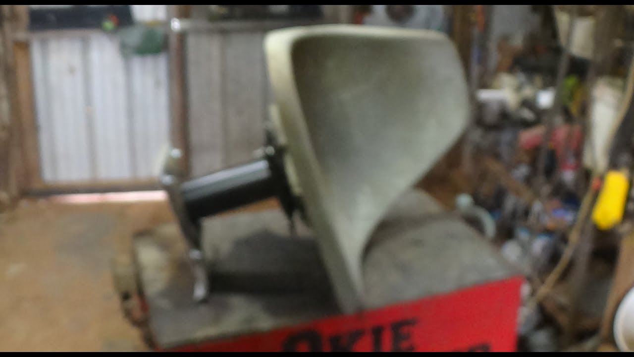 cutting my seat pedestal down a few inches, and mounting a new seat ...