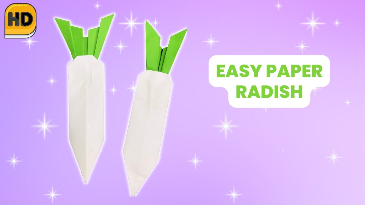 Origami Paper Radish | School Paper Craft Idea | DIY | Hello Origami ...