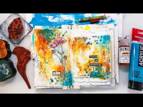 Mixed Media Art Journal Tutorial - YouTube