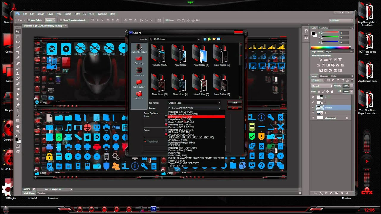 7tsp how to create preview of their own 7tsp icon package - YouTube